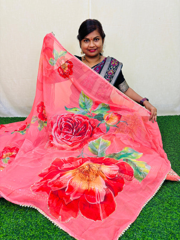 Zardosi Work Chiffons – Sarees by Siva