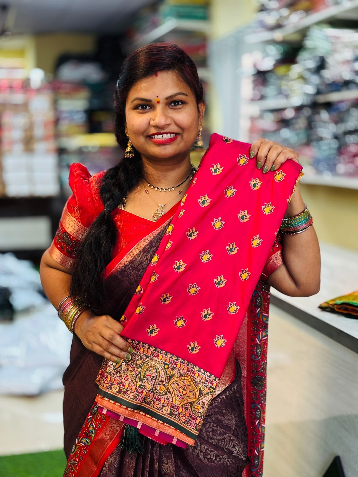 Pashmina Small Border Kanchivaram Saree – Sarees by Siva