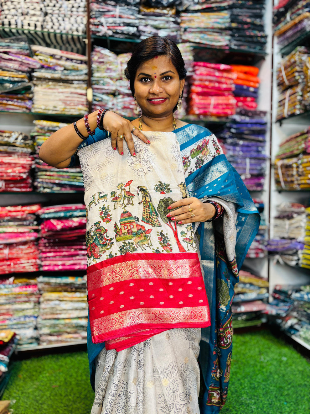 Marshmallow Gap border – Sarees by Siva