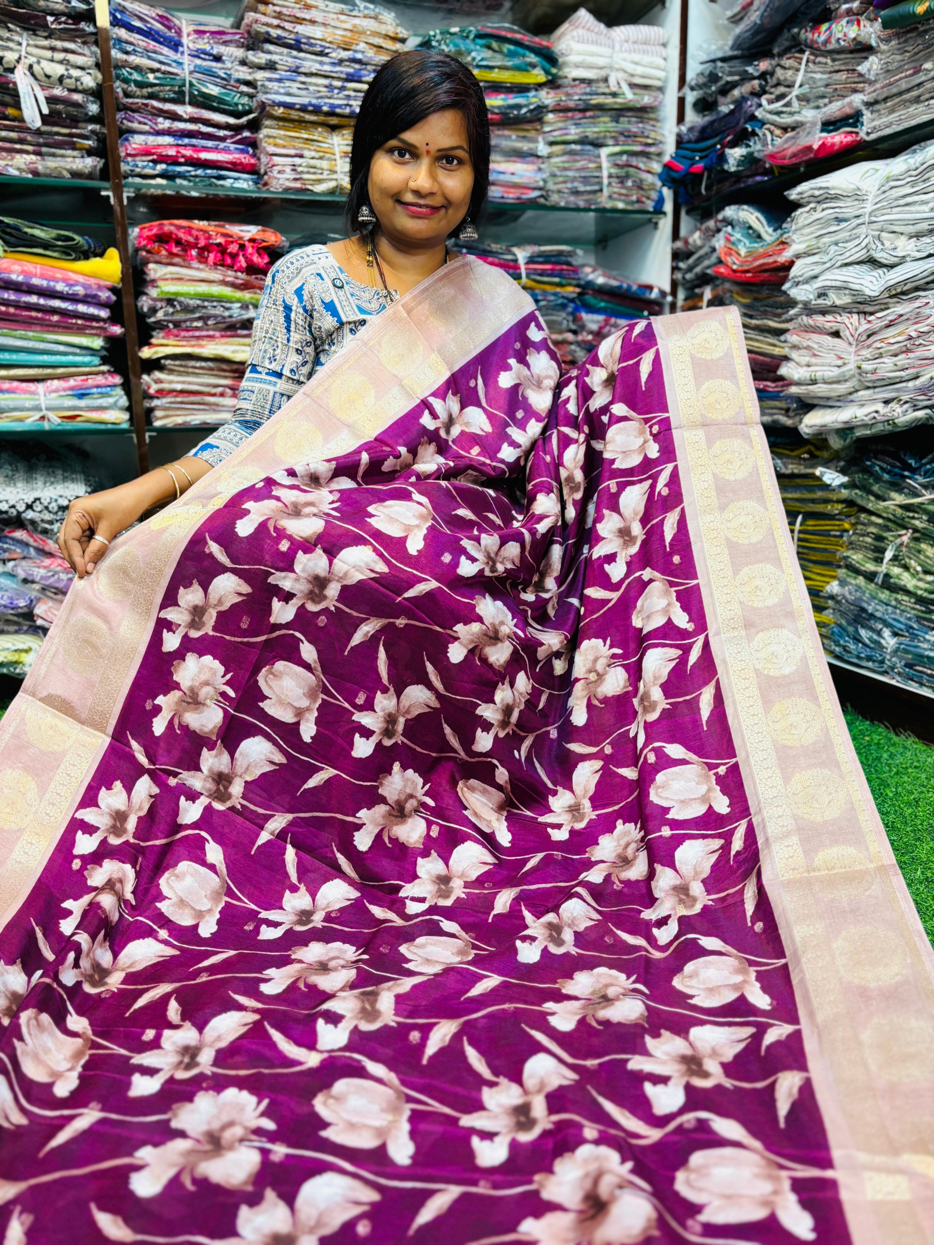 Mangalagiri Peacock Border – Sarees by Siva