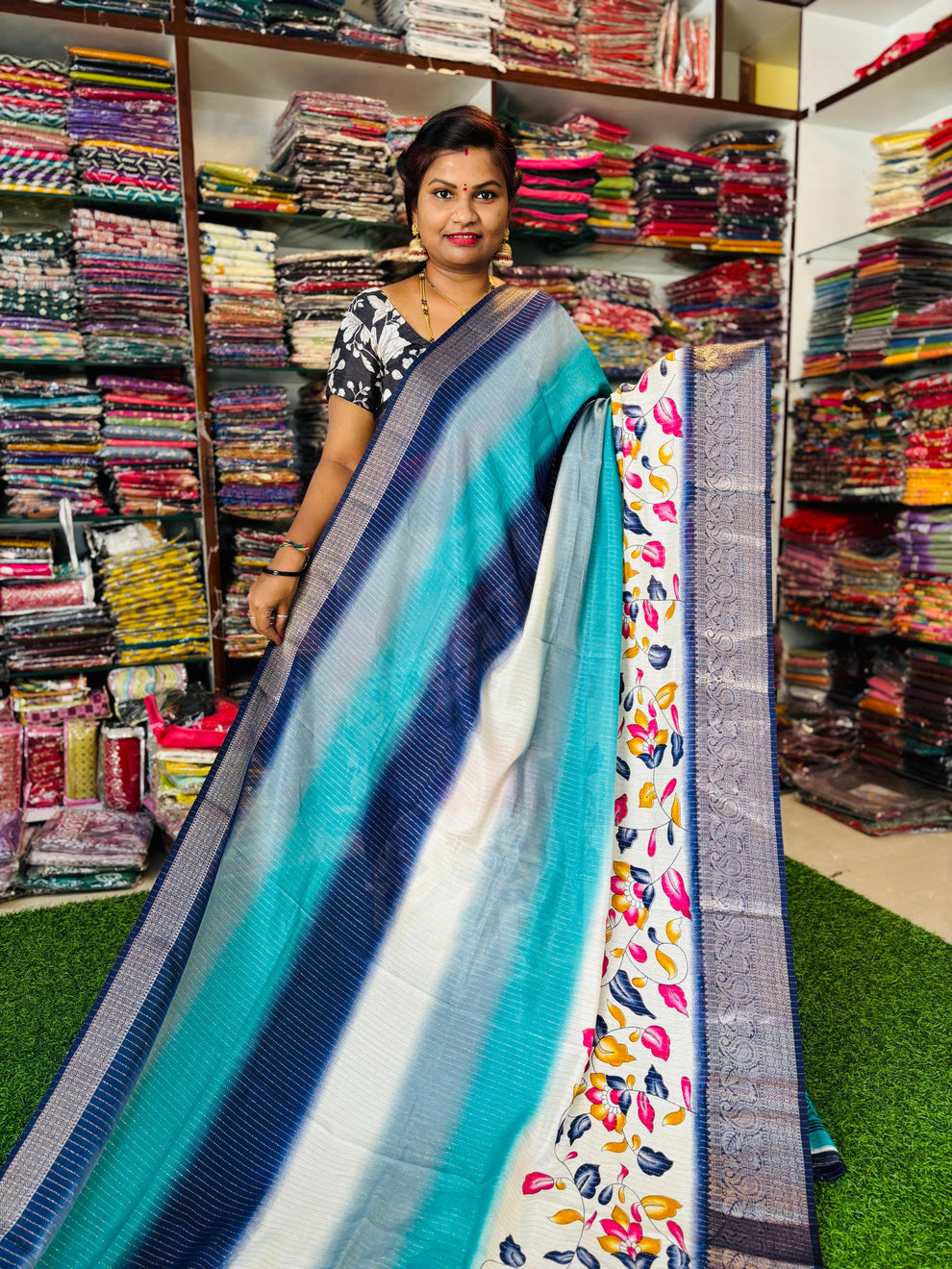 Multi Colour Crape – Sarees by Siva