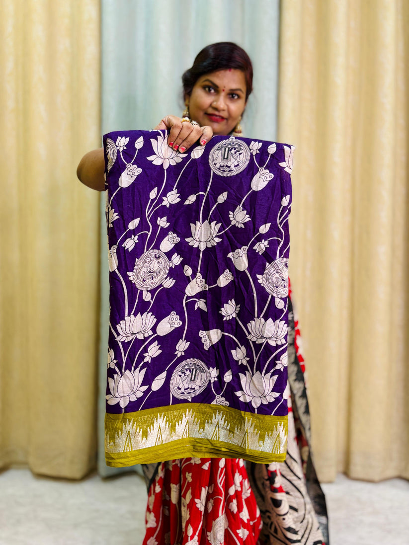 Temple Border Pichwai – Sarees by Siva