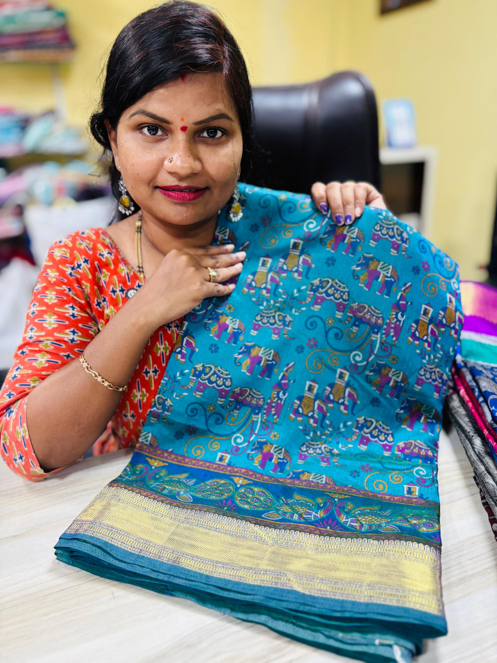 Pochampally Small Border – Sarees by Siva